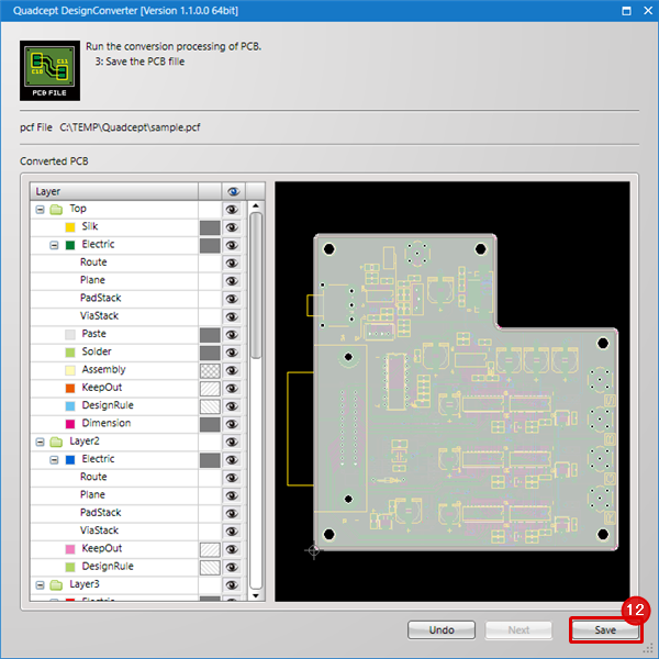 Quadcept DesignConverter - Converting data from CR-5000 Board Designer